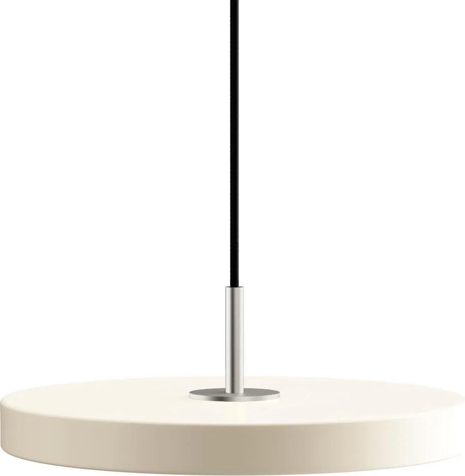 Závěsná lampa Asteria Mini se stříbrným držákem perlová