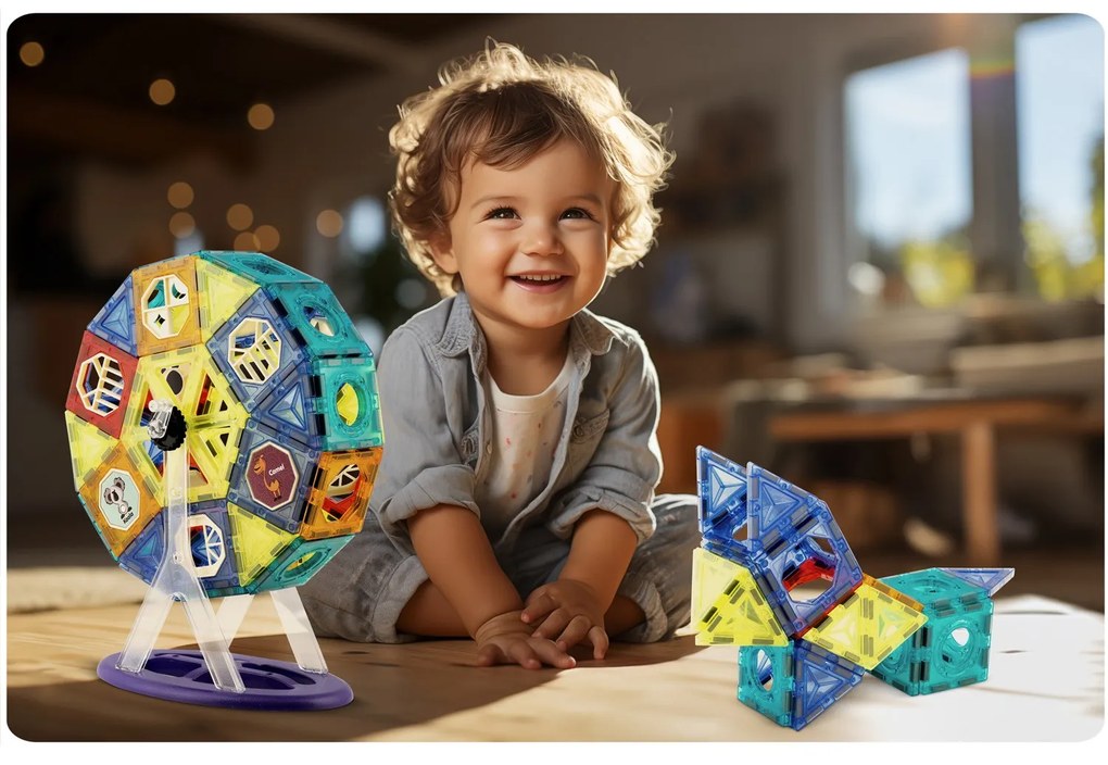 Magnetické bloky s kolotočem RK-769 Ricokids