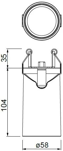 Mantra Sal, černé zapuštěné svítidlo 1xGU10, průměr 5,8cm