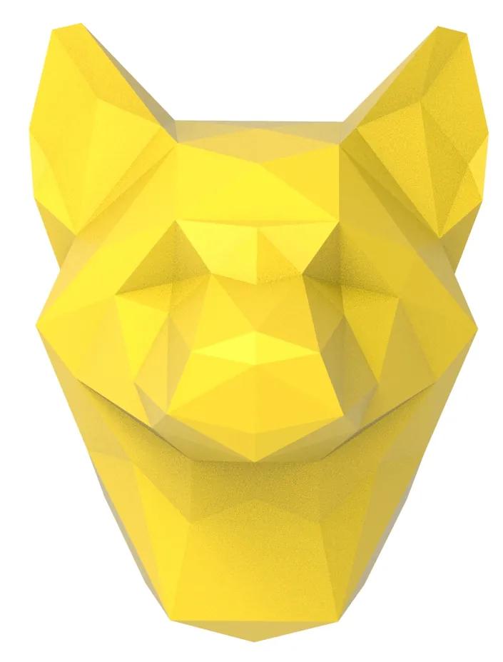 POLLY – Geometrický háček – Liška Barva: Žlutá, Typ: se samolepkou 3M, Varianta: Kompletní produkt