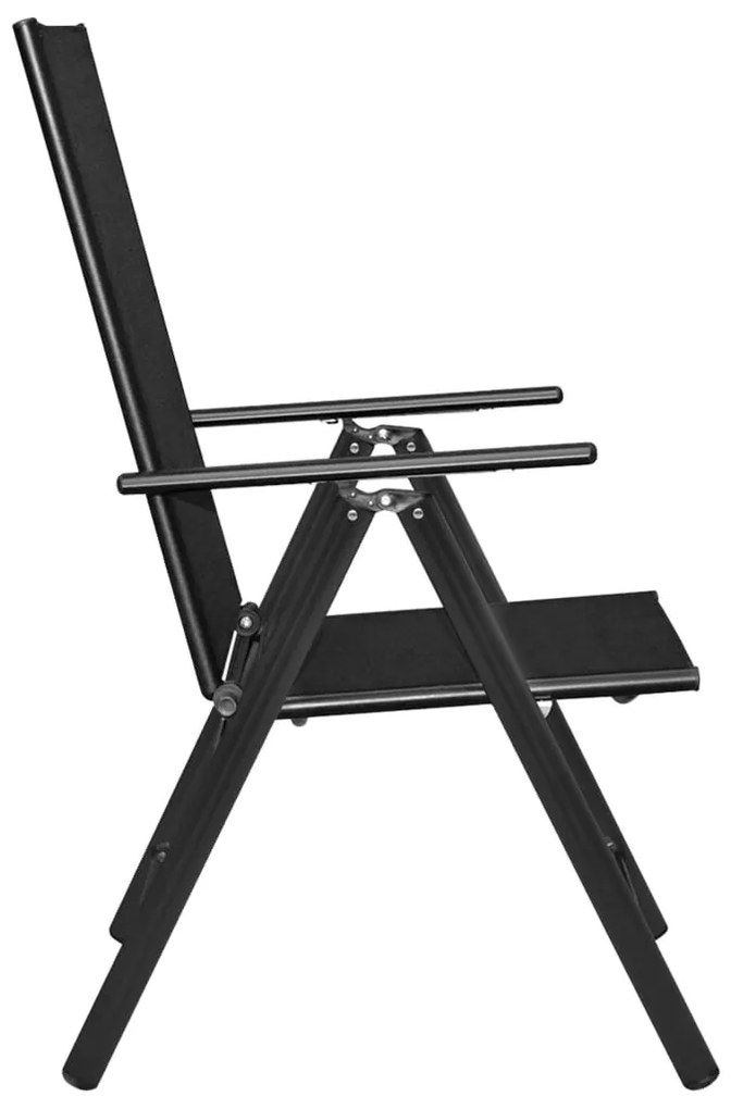 vidaXL Marketos 7dílný zahradní jídelní set hliník černý