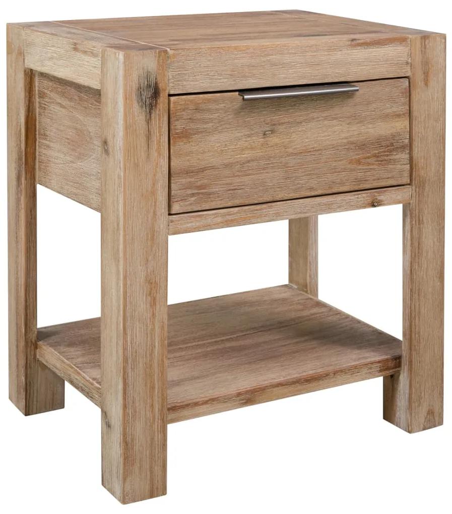 245683 vidaXL Noční stolek se zásuvkou 40 x 30 x 48 cm masivní akáciové dřevo
