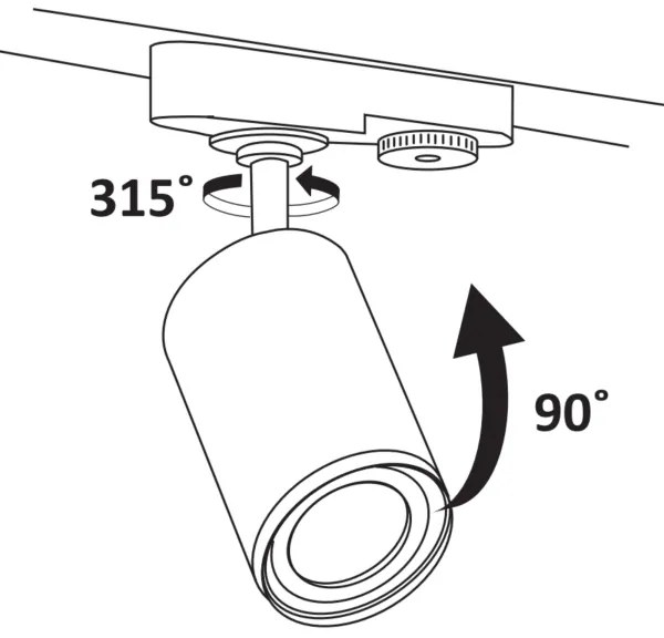 Bodové svítidlo do lištového systému PARIS 6xGU10/10W/230V +2x1 m lištový systém