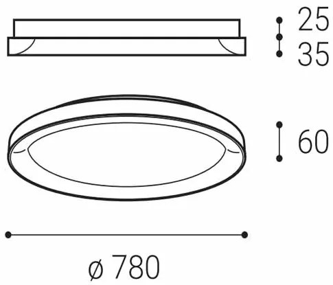 Led2 Stropní LED svítidlo BELLA SLIM ø 78 cm Barva: Černá, Stmívání, řízení: 3000K/4000K DALI TW