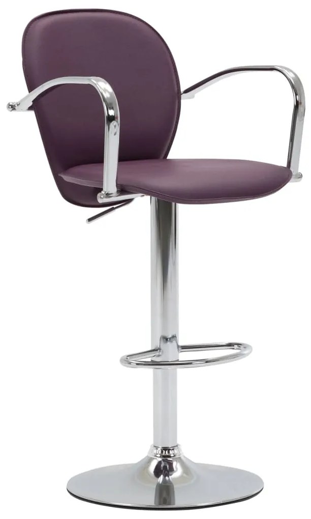 249698 vidaXL Barová stolička s područkami fialová umělá kůže