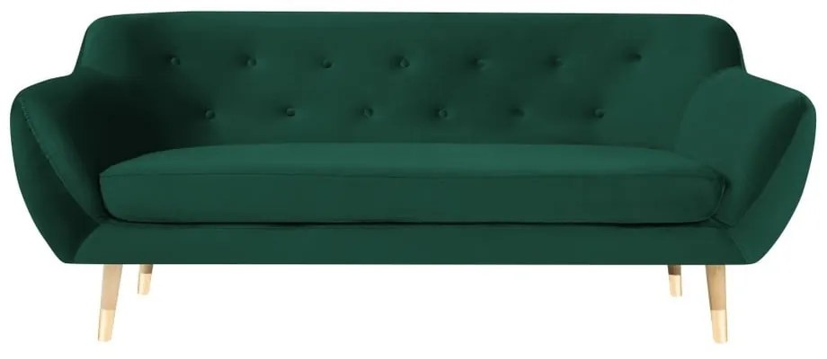 Tmavě zelená třímístná pohovka Mazzini Sofas Amelie