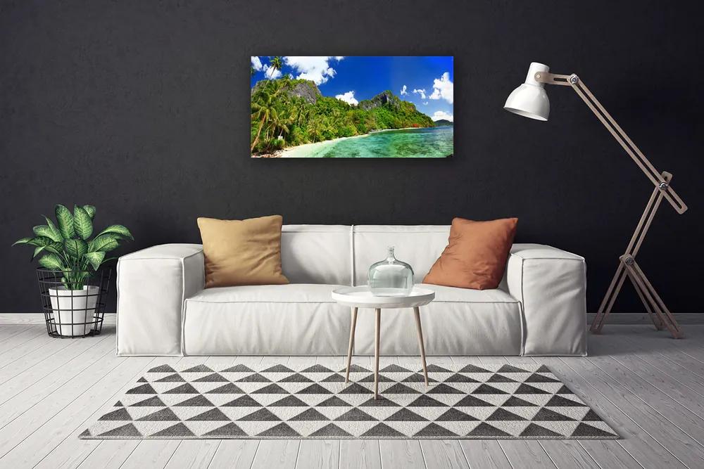 Obraz na plátně Pláž Hory Krajina 120x60 cm
