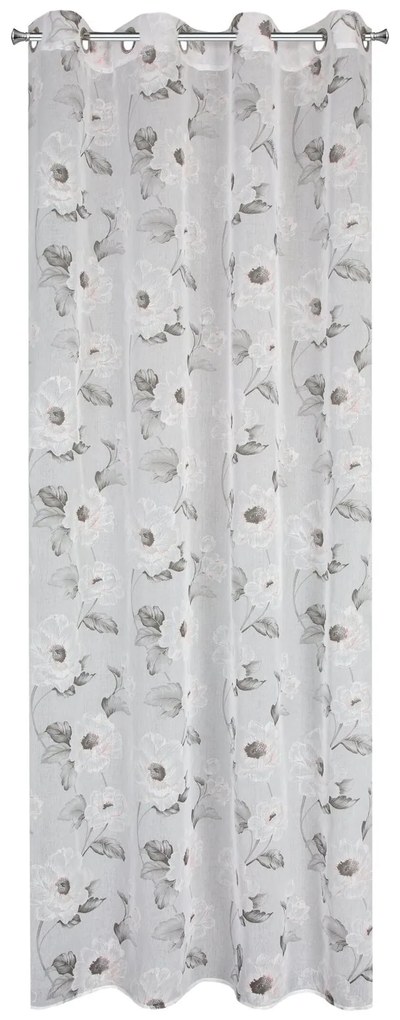 ZÁCLONA NA KROUŽCÍCH BESSY 140X250 CM VZOROVANÁ