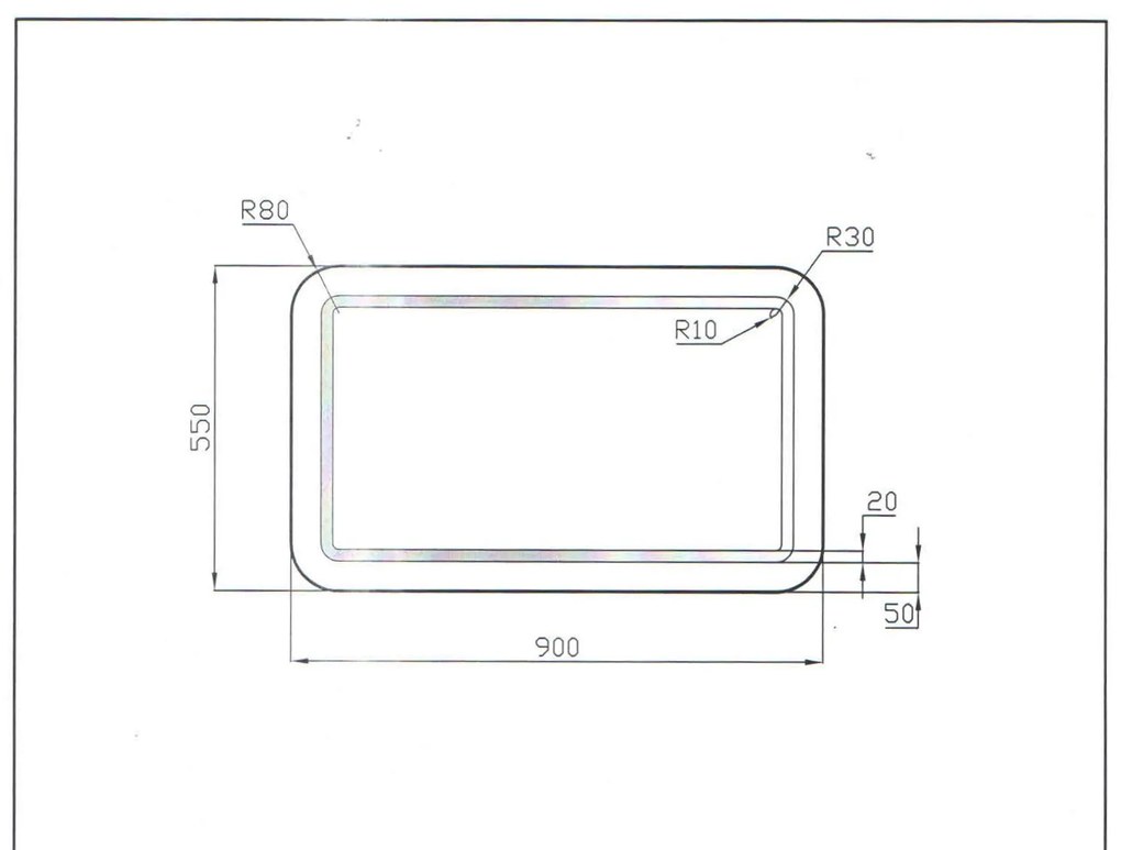 Lavedo Arizona 90 koupelnové zrcadlo s LED podsvícením