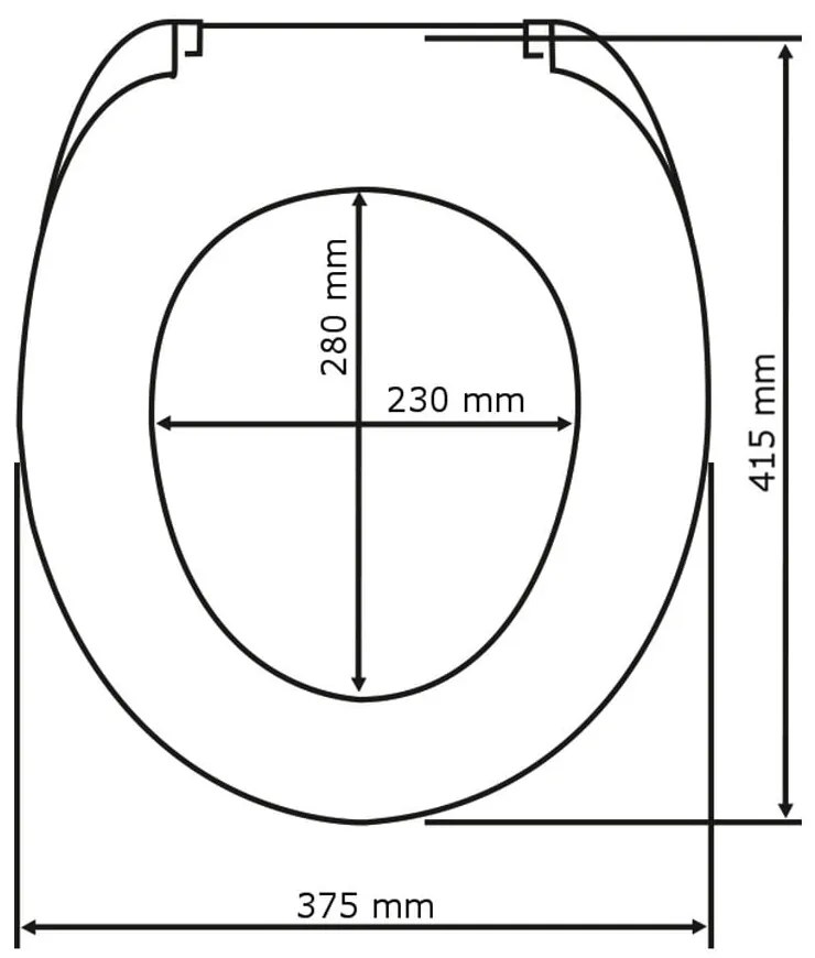 Tmavě šedé WC sedátko se snadným zavíráním Wenko Samos, 44,5 x 37,5 cm