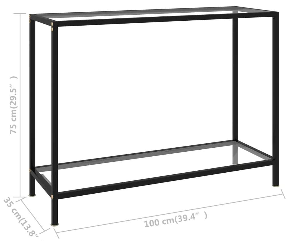 Konzolový stolek transparentní 100 x 35 x 75 cm tvrzené sklo