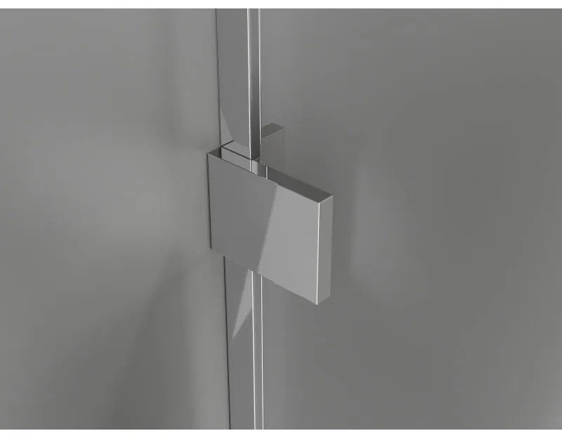 Mexen Lunar T, sklopný pravý sprchový kout 140 x 100 cm, 8mm čiré sklo, chromový profil, 834T-140-100-01-00-P