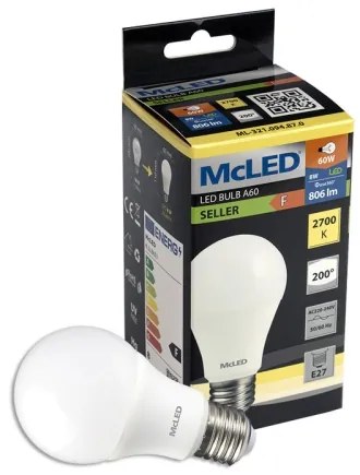 LED žárovka E27 McLED 8W (60W) teplá bílá (2700K) ML-321.094.87.0