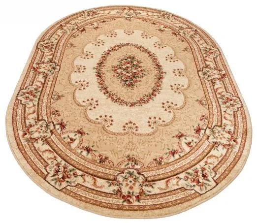 Oválný koberec YESEMEK 5889A krémový Rozměr: 200x300 cm