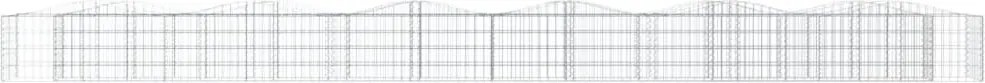 Klenutý gabion vyvýšený záhon 600x50x50 cm pozinkované železo 153544