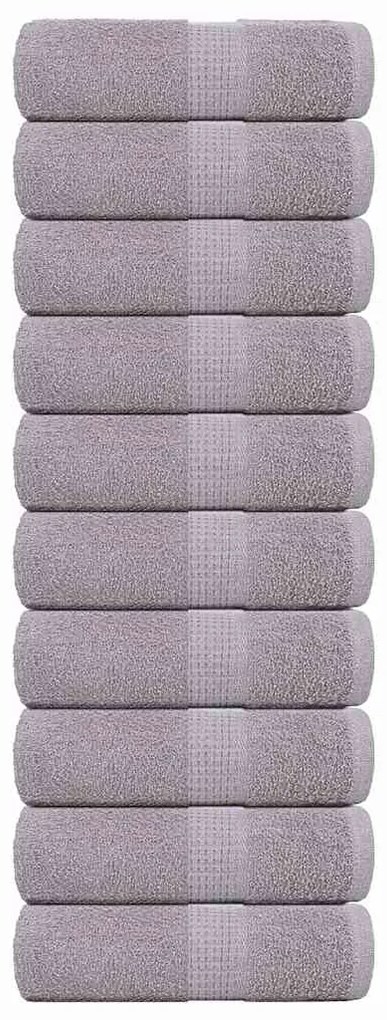 Ručníky pro hosty FROGN 10 ks šedé 30x50 cm 360 g/m² 136829