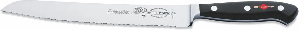 F. Dick Premier Plus Nůž na chléb, s vlnitým výbrusem 21cm Černá
