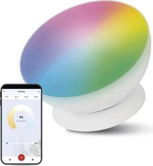 GoSmart LED ambientní lampa EMOS ZCW11WR, bílá, teplá bílá–studená bílá/ RGB, WiFi