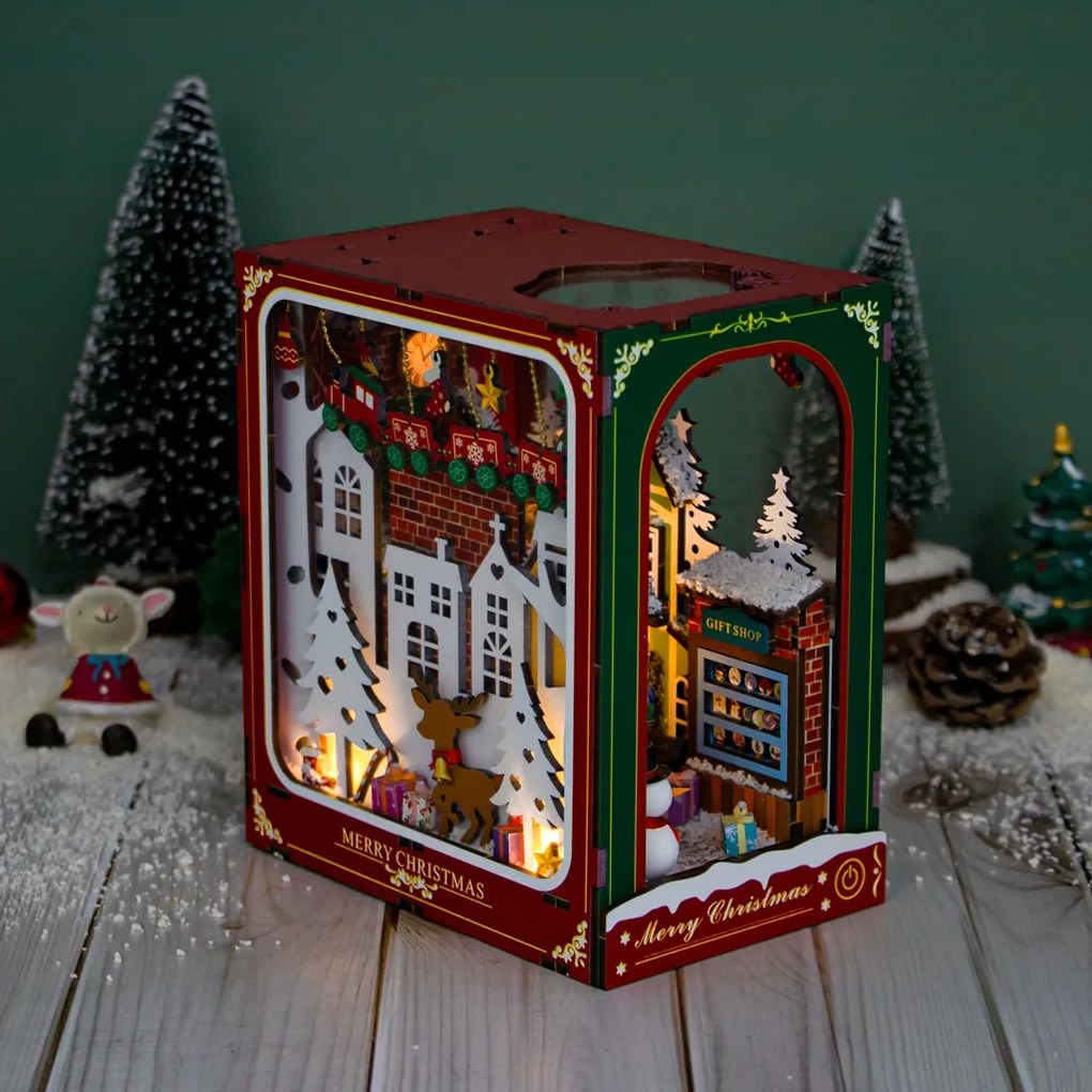 2Kids Toys 3D skládačka Zarážka na knihy Bílé Vánoce