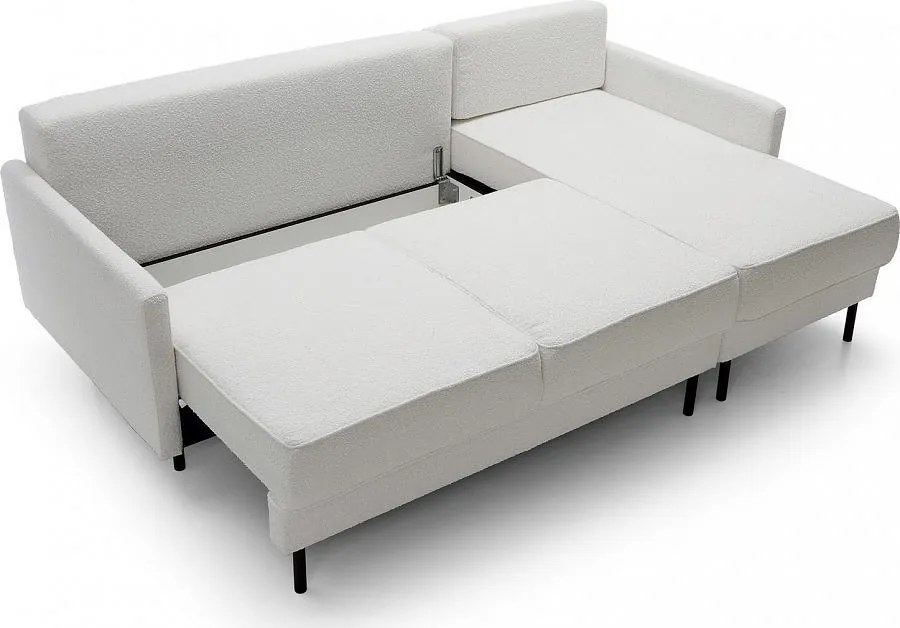 Casarredo - Komfort nábytek Rozkládací rohová sedačka AZULO látka Riviera 100, nohy zlaté