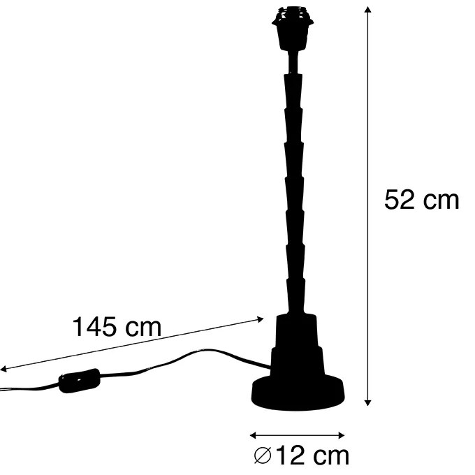 Stolní lampa Art Deco bronzová bez stínidla - Pisos