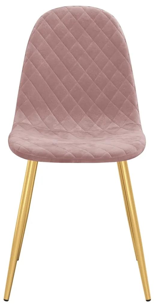 Jídelní židle Haber - 2 ks | růžové