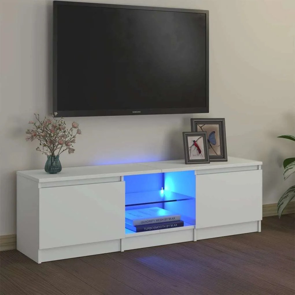 vidaXL TV skříňka s LED osvětlením 120x30x35,5 cm [804290] Barva: Černá