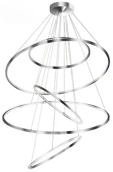 Luxusní lustr Wheel stmívatelný chrom