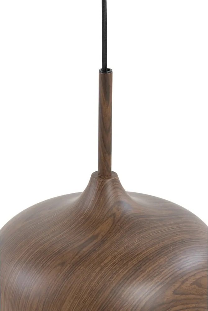 Tmavě hnědé závěsné svítidlo s textilním stínidlem ø 22 cm Dania – Light & Living