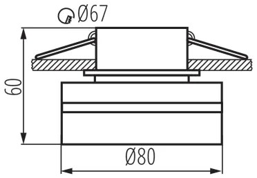 Kanlux 29234 - Podhledové svítidlo GOVIK GU10/10W černá/zlatá