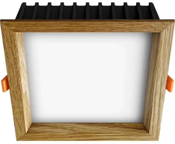 APLED - LED Podhledové SQUARE WOODLINE LED/12W/230V 3000K 17x17 cm dub masiv