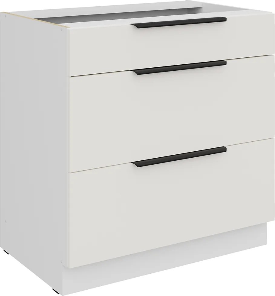 ARIA wh | dolní skříňka 80 D 3S zásuvková | 80 cm | PREMIUM BOX | bílá