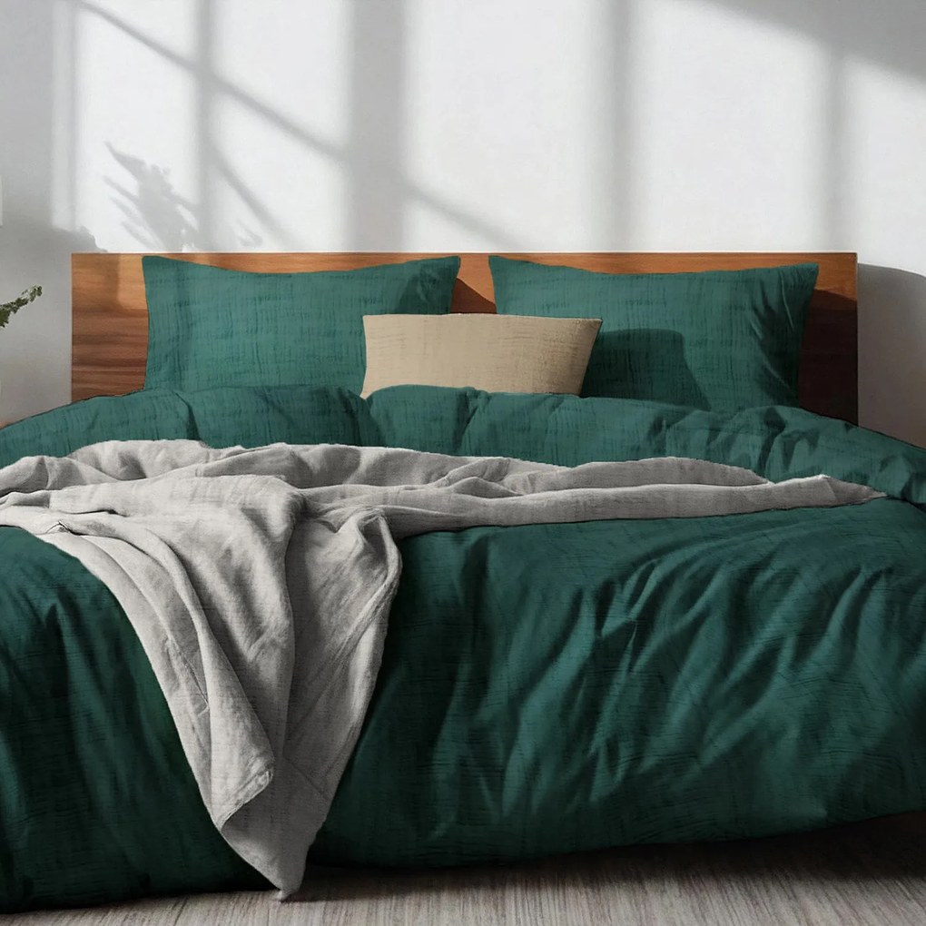 Mušelínové prodloužené povlečení Malachite Velikost: 140 x 220 + 70 x 90