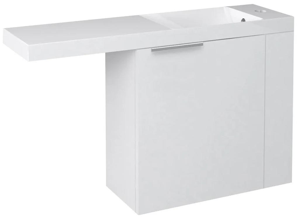Sapho, LATUS VI umyvadlová skříňka 50x50x22cm, pravá, bílá (55830), LT610-3030