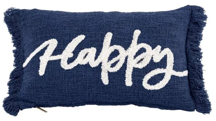 Dekorační polštář 50x30 cm Cotton Slub Happy - Tiseco Home Studio