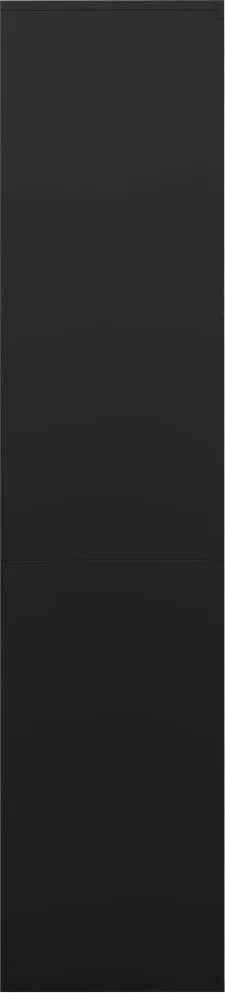 Kancelářská skříň černá 90 x 40 x 180 cm ocel 335948