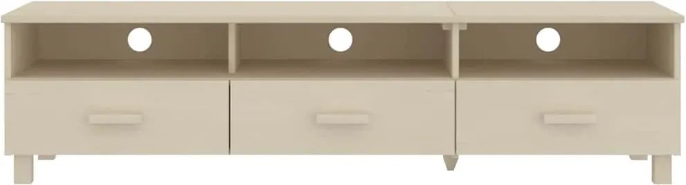 TV stolek HAMAR medově hnědý 158 x 40 x 40 cm masivní borovice 340472