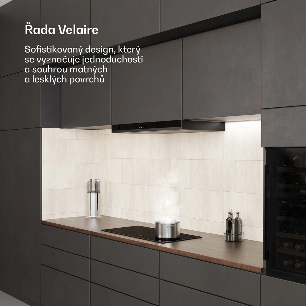 Klarstein Indukční varná deska Velaire, elegantní, minimalistická, výkonná, 3 varné zóny, 5.500 W, 80 cm