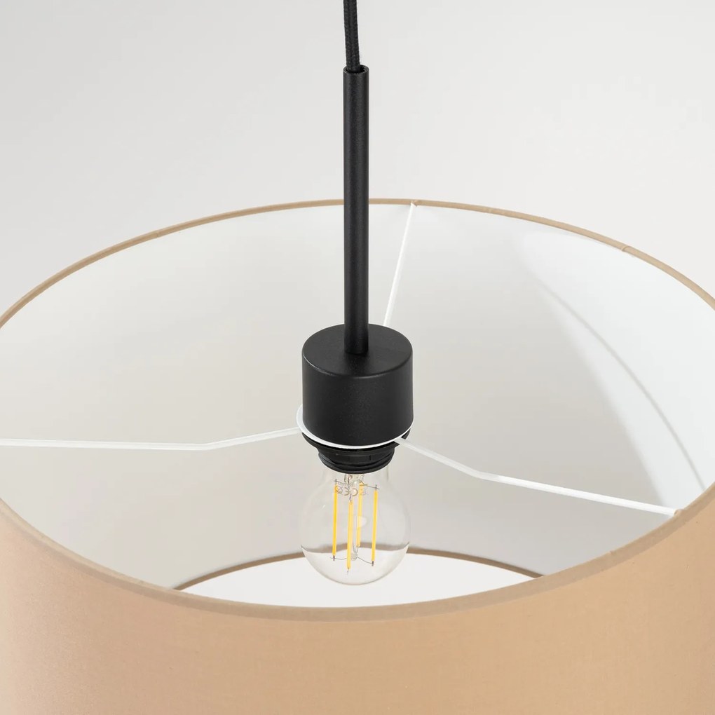 Sollux Lighting Závěsná lampa NEVIA béžová