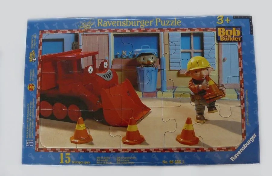 Deskové puzzle Ravensburger 15 dílků - Bořek Stavitel
