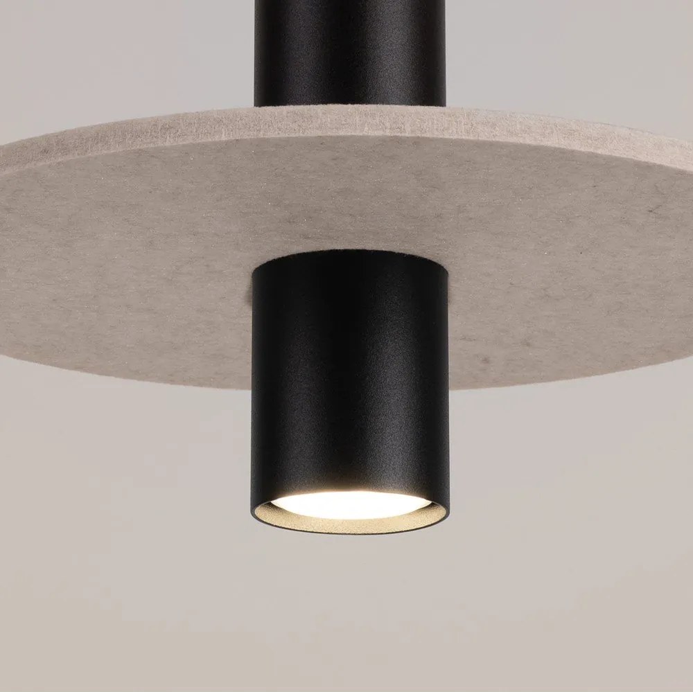 Černé/béžové kovové závěsné svítidlo ø 30 cm Olisa – Sollux