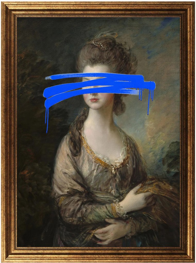 Zarámovaný digitální tisk Altered Mona