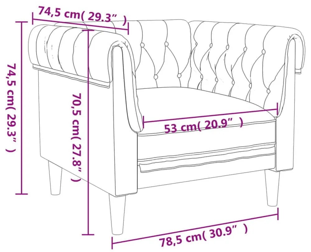 Petromila Křeslo Chesterfield tmavě zelené textil