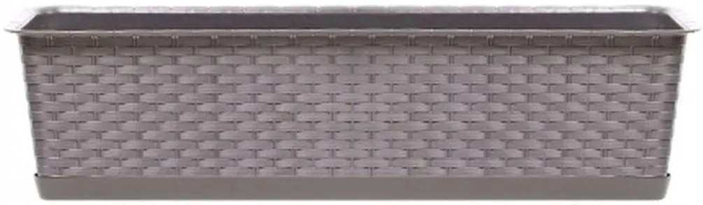 Prosperplast RATOLLA CASE P truhlík s miskou 88,1x17,3x15cm mocca ISR900P