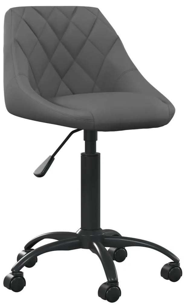 Kancelářská židle tmavě šedá samet 3088847