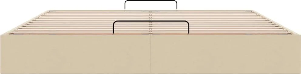 Osmanský rám postele bez matrací krémová 180x200 cm textil 3310901