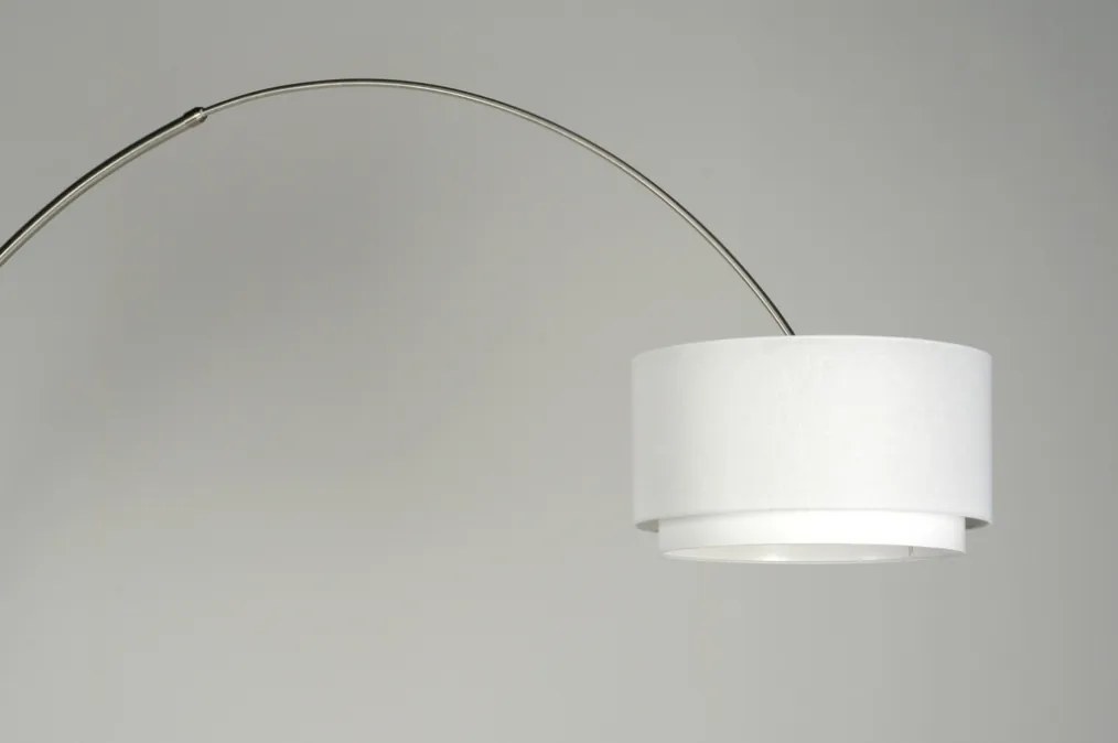 Stojací oblouková lampa Adamo Soffito Bianco