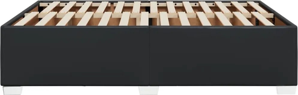 Rám postele černá 140 x 190 cm umělá kůže 3284556
