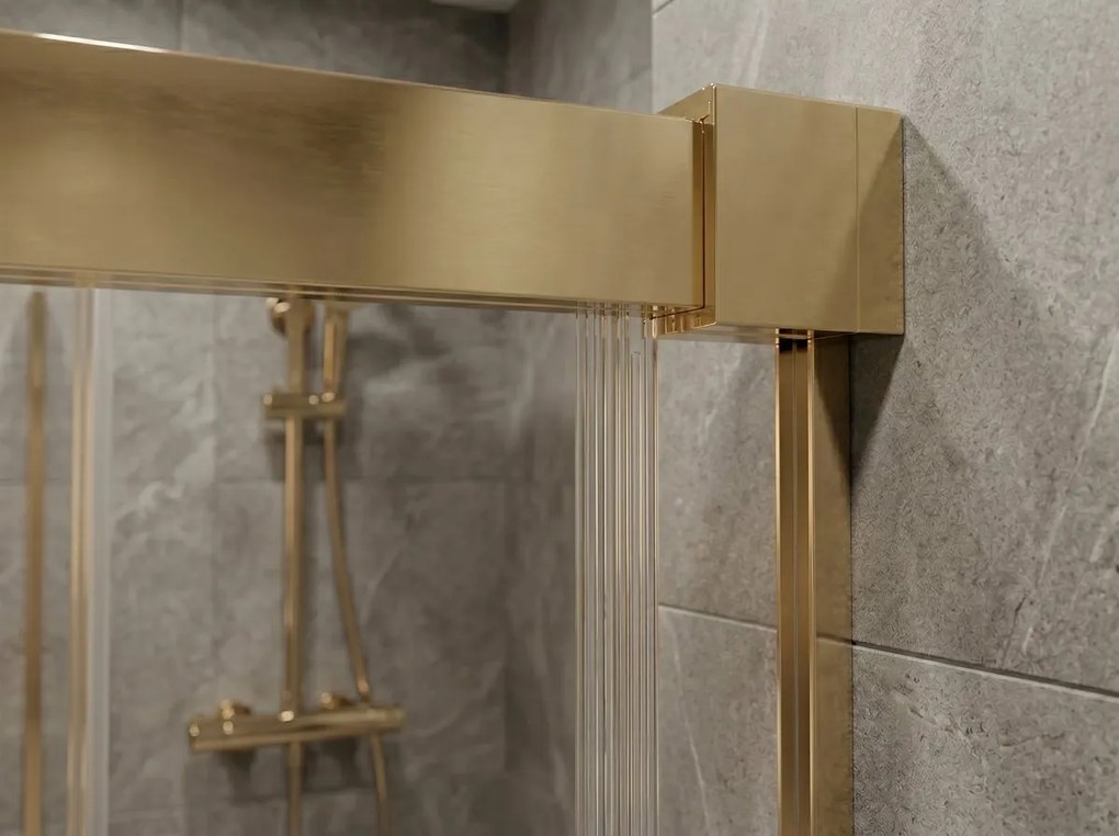 Gelco Luxor Gold Matt sprchový kout obdélníkový 150 x 90 x 200 cm L/P varianta posuvné zlatá čiré sklo GU1215GGU5690G