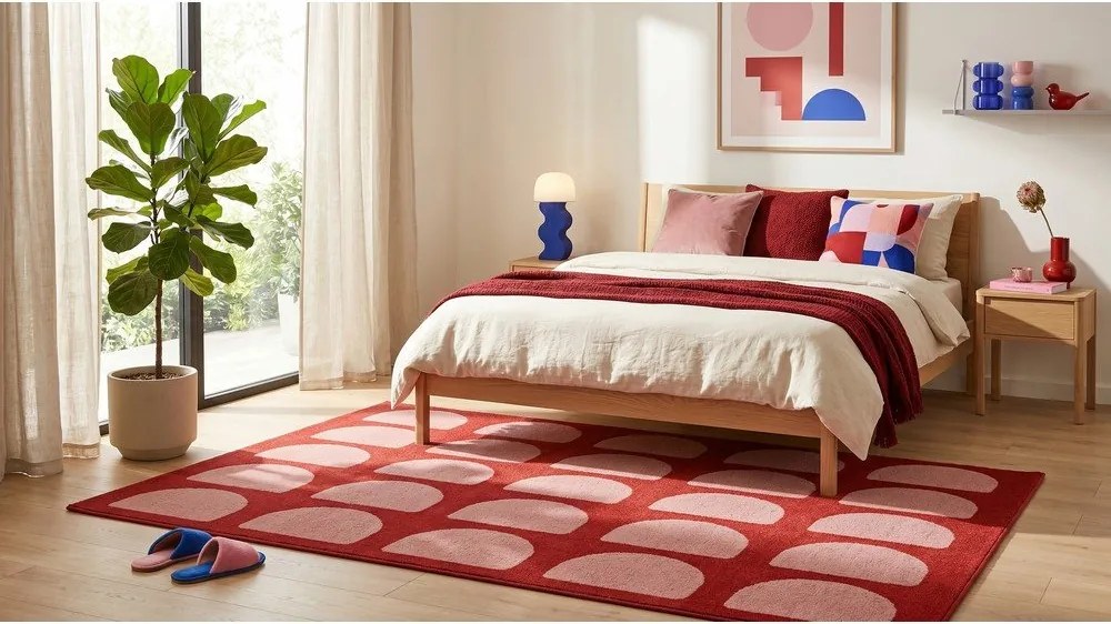 Červený/růžový koberec 160x230 cm Pomegranate – ESTE